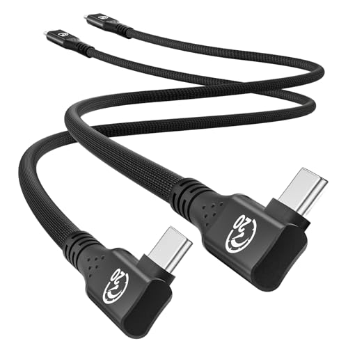 ブラック/-/-・最新L字型デザイン、究極の柔軟性：L字USB-CケーブルはL型コネクタ設計を採用し、インターフェースを効果的に保護して寿命を延長します。横向き充電とゲーム操作に対応し、狭いスペースでも簡単に接続でき、スマートな配線を実現し...
