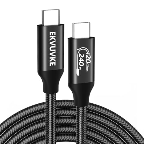USB CケーブルBlack/3 M/USB-C ケーブル 映像出力・Style:USB CケーブルSize:3 M・?【PD3.1 240W 次世代超急速充電】 本製品USB C to C ケーブルは最新PD3.1規格に対応し、従来のPD...