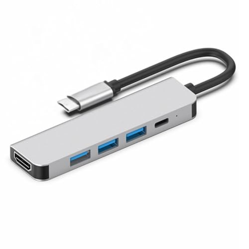 グレー/-/LAN 5 IN 1・パッケージ個数:1・【5-in-1 多機能拡張 USB-C ハブ】：5-in-1 USB-C ハブには、HDMIポート、USB-C充電ポート、100メガビット(100Mbps)イーサネットポート、USB 3...