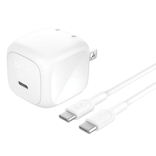 ホワイト 1mケーブル付き/-/WCA013qcWH-B6・Color:ホワイト 1mケーブル付き・パッケージ個数:1・Belkin Cubic Charger 45Wと1MのUSB-C to USB-Cケーブル付属モデル。ケーブルは最大6...