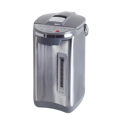グレー/5.3 L/YPA-M530(H)・パッケージ個数:1・【選べる保温でいつでも適温】70℃/80℃/90℃/98℃の4段階で保温の温度設定が可能。飲み物や用途に合わせて最適な温度をキープできます。・【5.3Lの頼れる大容量】大家族や...