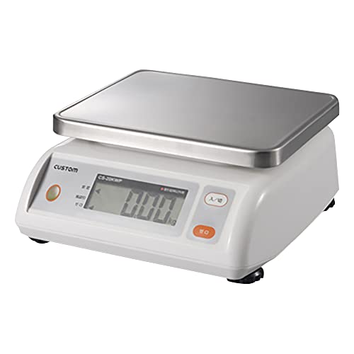 ホワイト/20kg/CS-20KWP・パッケージ個数:1・秤量:20kg・最小表示単位:0.01kg・精度:±50g・本体寸法:約W25×D26×H10.8cm・計量皿寸法:約W23×D19cm