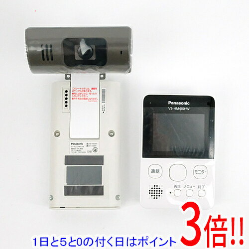 商品名Panasonic製 モニター付きドアカメラキット VS-HC400-W ホワイト商品状態 新品です。 商品説明 インターネット環境やスマートフォンがなくても使えるモニター付きドアカメラ。玄関のドアに掛けて固定するだけで簡単に設置でき...