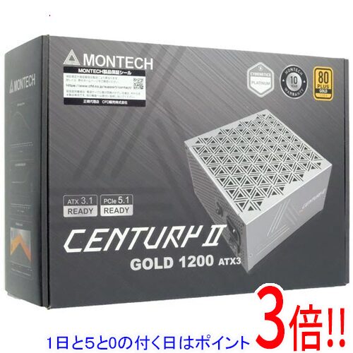 商品名MONTECH PC電源 CENTURY II 1200W商品状態 新品。 商品名 PC電源 型番 CENTURY II 1200W 仕様 [基本スペック] 対応規格 ATX 3.1 電源容量 1200 W プラグイン対応 ○ PFC...