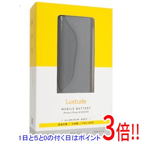 商品名【新品(開封のみ)】 Luxtude PD対応 20000mAh モバイルバッテリー PD20000B商品状態 新品未使用。開封のみの未使用品です。 特徴 USB Power Delivery(PD)3.0搭載 PD 3.0急速出力：...