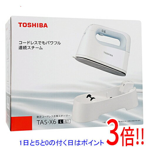 商品名【延長保証対応!!】TOSHIBA コードレス衣類スチーマー La・Coo S TAS-X6(L) ライトブルー商品状態新品商品説明電動ポンプを搭載したコードレス衣類スチーマー商品名コードレス衣類スチーマー La・Coo S 型番 T...