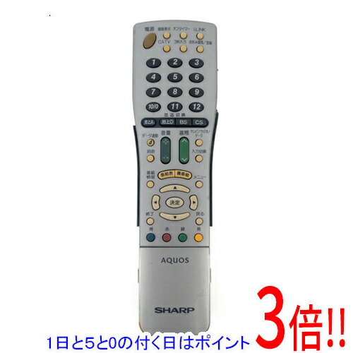 商品名【中古】SHARP製 テレビリモコン GA464WJSA 本体いたみ商品状態 動作確認済の中古品です。※本体に日焼け、いたみがあります。ご理解の上、ご検討お願いします。 商品名 テレビリモコン型番 GA464WJSA 付属品 ※付属品...