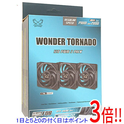 商品名SCYTHE ケースファン3個パック WONDER TORNADO 120 PWM 2000RPM 3PACK WT1225FD20X3-P商品状態新品の商品です。商品説明「WONDER TORNADO 120 PWM」の3個パック、...