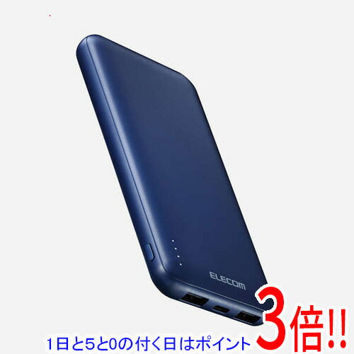 商品名ELECOM 薄型コンパクトモバイルバッテリー 10000mAh DE-C66-10000BU ブルー商品状態新品の商品です。商品説明安心の大容量×薄型で長時間の外出にぴったり。3ポート出力可能な10000mAhモバイルバッ...