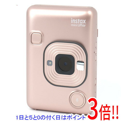 商品名【1日と5.0のつく日、18日はポイント3倍！】【中古】FUJIFILM ハイブリッドインスタントカメラ instax mini LiPlay チェキ ブラッシュゴールド 本体のみ商品状態 動作確認済の中古品です。※中古品ですので、傷...