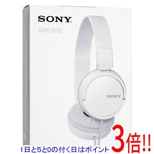 商品名【新品訳あり(箱きず・やぶれ)】 SONY 密閉型 折りたたみ式ヘッドホン MDR-ZX110 (W) ホワイト商品状態新品の商品です。外箱に破れや潰れ、汚れなどのダメージがあります。（訳あり理由）※外箱のダメージのみで、商品自体には...