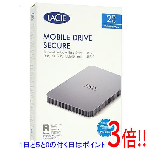 商品名【1日と5.0のつく日、18日はポイント3倍！】LaCie Mobile Drive Secure STLR2000400 スペース・グレイ商品状態新品。商品名 LaCie Mobile Drive Secure 型番 STLR200...