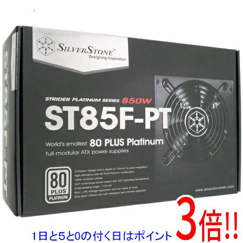商品名【1日と5.0のつく日、18日はポイント3倍！】SILVERSTONE製 PC電源 SST-ST85F-PT 850W商品状態 新品 商品名 電源ユニット 型番 SST-ST85F-PT [ブラック] 仕様 [基本スペック] 対応規格...