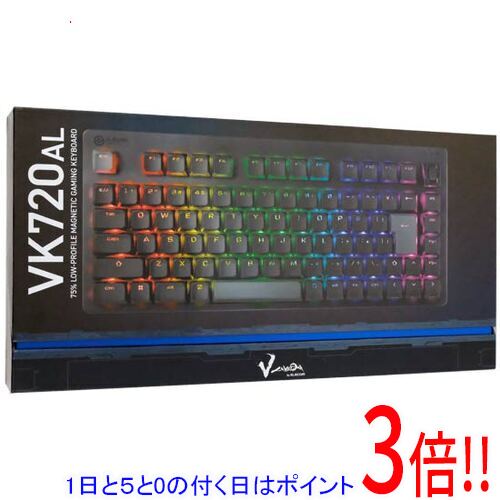 商品名【1日と5.0のつく日、18日はポイント3倍！】【中古】ELECOM ゲーミングキーボード V custom TK-VK720ALBK ブラック 元箱あり商品状態動作確認済みの中古品です。 ※中古品ですので、傷、汚れ等ある場合がござい...