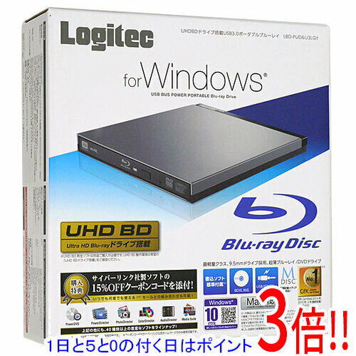 商品名Logitec ポータブルBlu-rayドライブ LBD-PUD6U3LGY商品状態 新品です。 商品名 USB3.0対応ポータブルブルーレイドライブ 型番 LBD-PUD6U3LGY [グレイ] 仕様 [基本スペック] 設置方式 外...