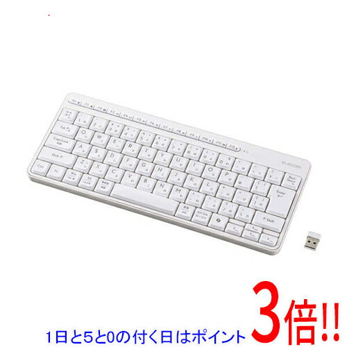 商品名ELECOM 2.4GHz静音ミニキーボード TK-QT11MDMWH ホワイト商品状態新品の商品です。商品説明進化した静音設計！さまざまなOSと接続でき、音が気になる場所でも快適に作業できる無線2.4GHzミニキーボードです。商品名...