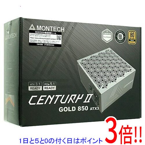 商品名MONTECH PC電源 CENTURY II 850W商品状態 新品。 商品名 PC電源 型番 CENTURY II 850W 仕様 [基本スペック] 対応規格 ATX 3.1 電源容量 850 W プラグイン対応 ○ PFC ○ ...