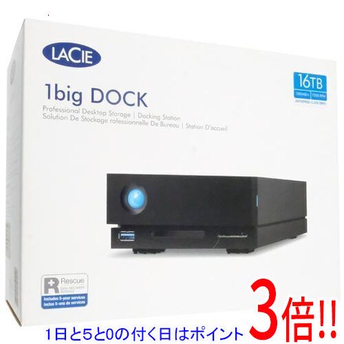 商品名LaCie LaCie 1big Dock STHS16000800 16TB商品状態 新品 商品説明 Thunderbolt3に対応し、実測240MB/sという高速転送を実現します。容量の大きい4K規格の映像転送に最適です。またTh...