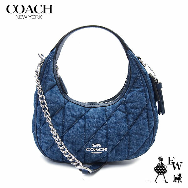 【即日発送】COACH/コーチ/アウトレット 正規品 商品情報【素材】デニム×レザー【カラー】デニム 【サイズ】(約)：縦11cm(中央)×横20.5cm(最長部)×マチ6cm(底部)持ち手　20cmショルダー(金属部分含む)102cm～1...