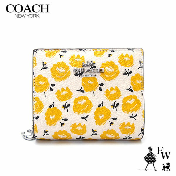 【即日発送】COACH/コーチ/アウトレット 正規品 商品情報 【素材】コーテッドキャンバス 【カラー】イエローマルチ 【サイズ】約縦10cm×横11cm×マチ約2.5cm 【仕様】・スナップ式開閉・内側：札入れ×1・オープンポケット×2・...