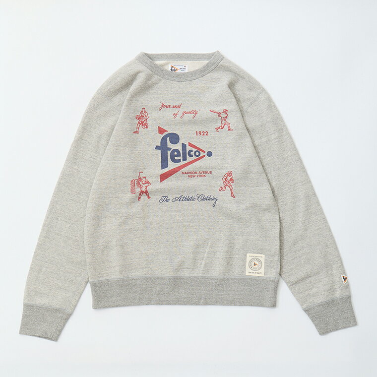 フェルコのその他のアイテムはこちら その他トップスはこちらクラシックフィット 10オンス テリー バインダークルー セットイン スウェットシャツ プリント 日本製 FELCO (フェルコ) CLASSIC FIT 10oz TERRY BI...