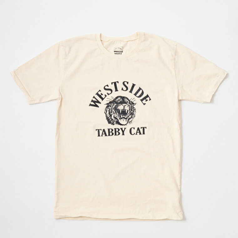 ミクスタのその他のアイテムはこちら その他トップスはこちらプリントTシャツ メンズ レディース アメリカ製 アメカジ MIXTA (ミクスタ) S/S PRINT TEE TOBBY CAT - VINTAGE NATURAL MIXTA(...