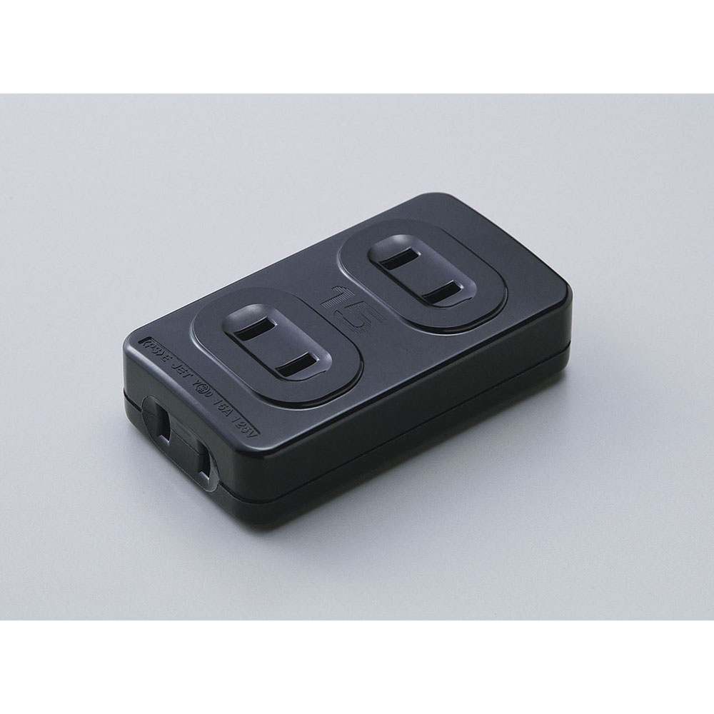 ●組み立て部品■定格：125V　15A■定格電力：合計1500Wまで■カラー：ブラック■適合電線：　・VFF 0.75mm2(700W)　・VFF 1.25mm2(1200W)　・VFF 2.00mm2(1500W)■口数：3個メーカー取寄品