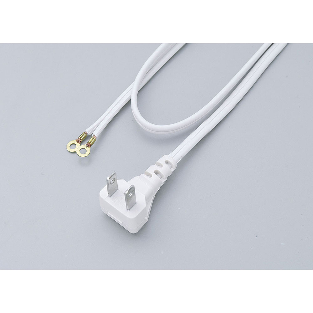 ●L型プラグ付平型コード●主に屋内で使用するAC125V以下の小型電気器具の電源コードの補修やテーブルタップの延長・補修などに使用します。■定格：125V 12A■全長：3m■1.25mm2(0.18mm×50芯)メーカー取寄品