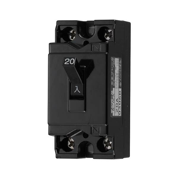 ●設置用のビス2本付きです。■適合電線：φ1.6〜φ2.6Cu（銅）／5.5mm2■端子仕様：ソルダレス端子（当座金付）■極数：2P■定格電圧：AC100V■定格電流：20Aメーカー取寄品