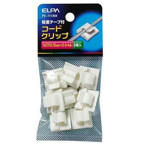 材質66ナイロン結合ケーブルVCTF0.75×2心、3芯、4心最大結束径6.0mm入数8カラーホワイト付属品粘着テープメーカー取寄品