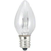 お買い得2個パック！ ●長寿命に設計された電球です。常夜灯や電飾に最適です。 品名ローソク球 2個入 5W クリア E12品番1CCC2Pカラークリア定格寿命（h）2,000全長（mm）52径（mm）25口金E12消費電力（W）5パッケージ...