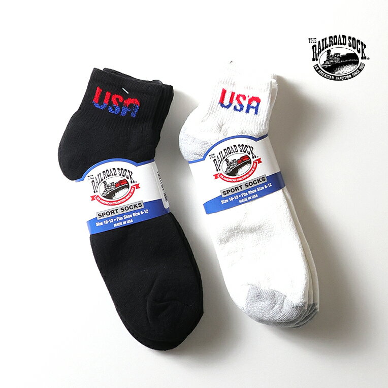 商品名 THE RAILROAD SOCK / レイルロードソックR-USA-L LARGE PATRIOTIC USA QUARTER SOCCKS (3PAIR) / USAロゴ3ペアメンズソックス ブランド THE RAILROAD ...