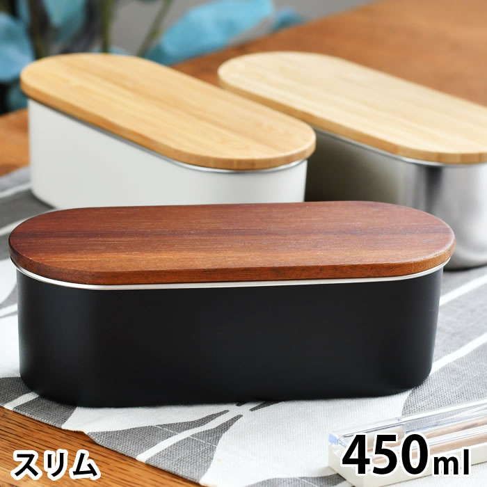 商品名 ののじ ステンレス ランチボックス スリム 商品詳細 サイズ 約 W17×D7×H5.7cm 容量 450ml 重量 約176g 素材 本体：18-8ステンレス（塗装色の場合：焼付塗装） フタ：天然木（竹もしくはアカシア）　表面塗装...