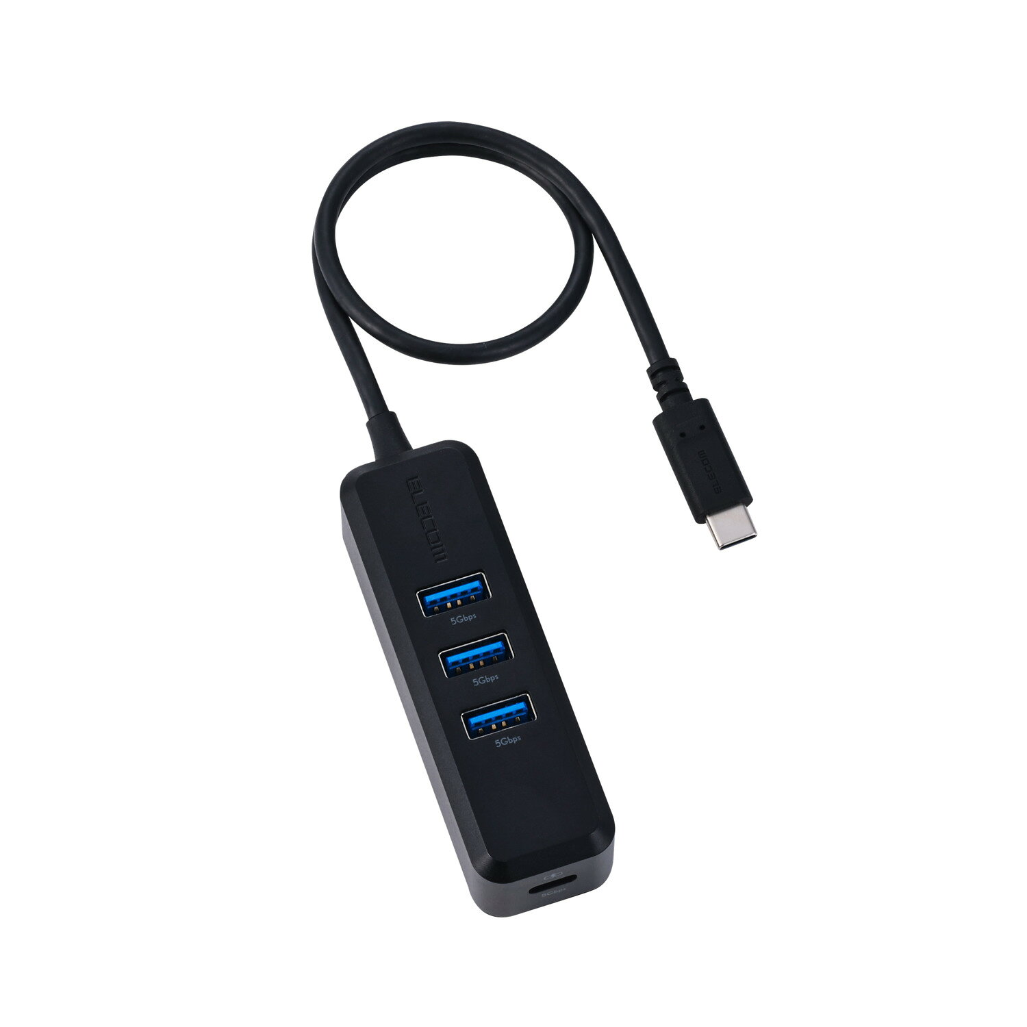 ■USBポート増設と充電をこれ1台でスマートに!パソコンの充電ケーブルとしても使える、充電ケーブル一体型USBハブです。対応ケーブルを別途準備する必要がなく、さらにケーブルバンド付きで荷物やデスク周りもスッキリ。USB-AポートとUSB T...