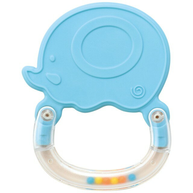 かわいいぞうモチーフのラトルです。ビーズ入りで振ると音がなります。コンパクトサイズで持ち運びに便利です。80×90×10mm本体のみ