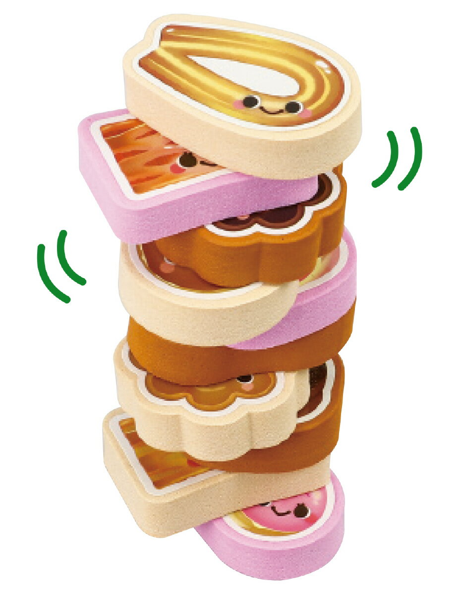 トングを使ってドーナツを積み上げるパーティーゲーム！　2〜3人で遊べるトング3個付! 　トレー：148×210mm、EVAシート:130×110×10mm　　