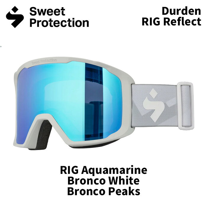 Durden RIG Reflect 【カラー】 LENS : RIG Aquamarine FLAME : Bronco White STRAP : Bronco Peaks ワイドサイズフレームにシリンドリカル平面レンズを搭載したオール...