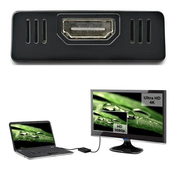 商品説明4K Ultra HDビデオに対応するUSB 3.0 ビデオグラフィック アダプタ。現在のシステムが4Kビデオ出力に非対応でも、超解像度HDビデオを出力することができます。4Kモニタを外付けにして、デスクトップの拡張またはミラーリン...
