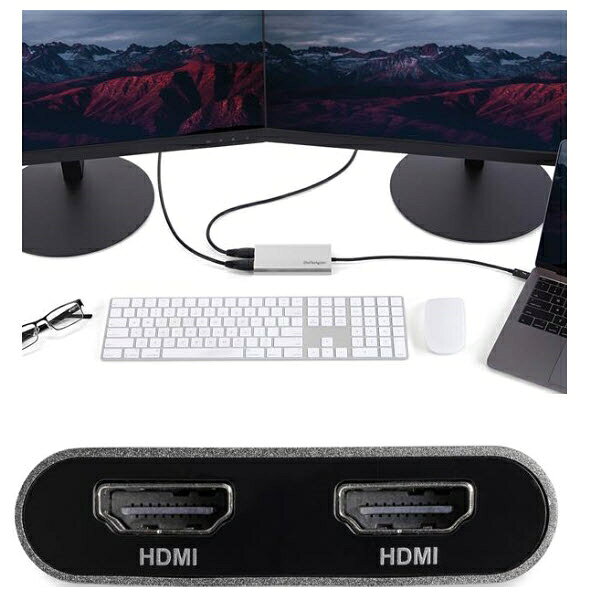 商品説明ハイパフォーマンスThunderbolt 3 デュアルビデオアダプタ。Windows またはMacコンピュータのThunderbolt 3 ポート1口に、2台の4K/60Hz対応HDMIモニタを接続することができます。Thunder...