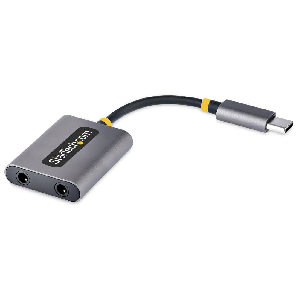 商品説明USBC接続2分配オーディオスプリッター。このUSB-Cヘッドホンスプリッターを使用して、2つの3.5mmオーディオ接続を可能にします。両方の3.5mmポートには、ステレオオーディオ出力とマイク入力信号を伝送することができます。3....