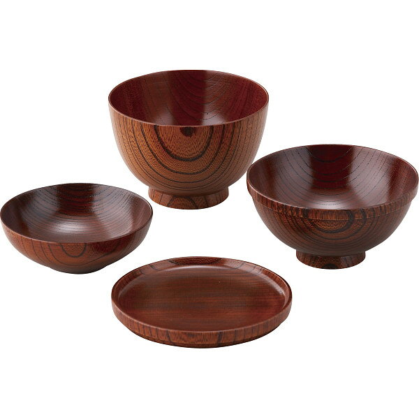 商品説明●木目の美しい欅材を用い、拭き漆技法で仕上げました。4種の器が一つにスッキリ重なる収納性に優れた漆の器セットITEM INFORMATIONJAN4510783025665