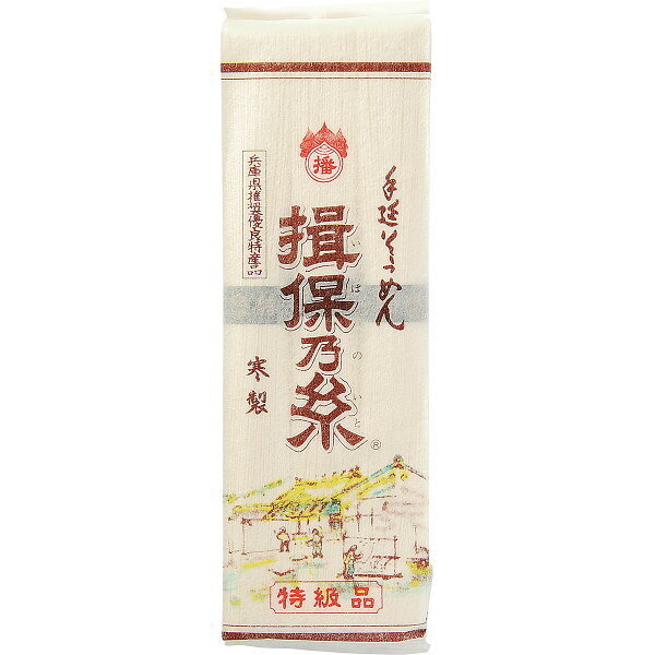 商品説明『手延素麺 揖保乃糸』特級品は、上級品よりワンランク上の小麦粉を使用し、11工程2昼夜をかけ何回も熟成を重ねながら手作業で引き延ばし乾燥させて作った高級素麺です。ITEM INFORMATIONJAN4976640000167アレル...