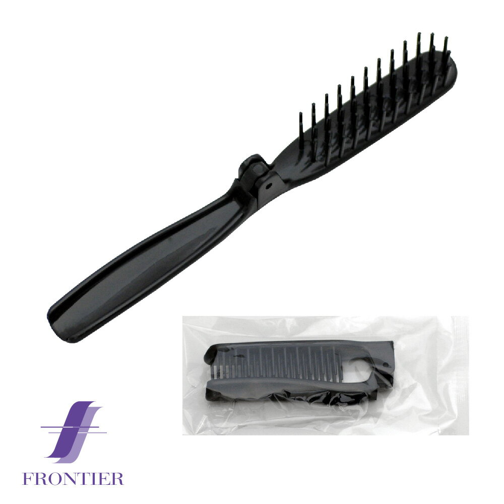 内容量 20個セット カラー ブラック　黒 商品説明 ◇コンパクトで場所をとらない二つ折りのスリムなヘアブラシ◇個別包装　クリア（透明）専用袋入り 20個セット　1個単価 30.8円 製造元 Made in Vietnam　ベトナム製