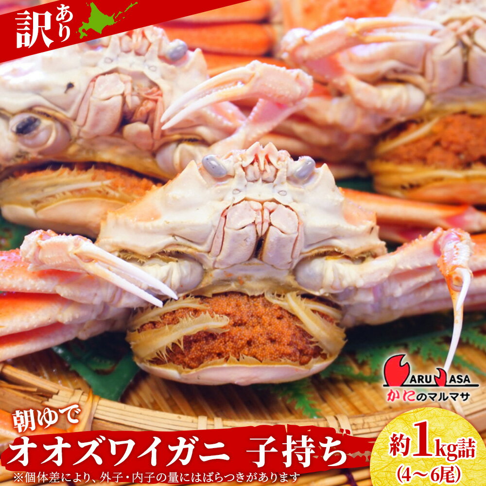 名称 訳ありオオズワイ蟹 内容量 【朝ゆで】訳ありオオズワイガニ メス(小) 1.0kg詰 子持ち 内子 外子 ※（4～6尾入）足折れ・甲羅キズ・身入れ7分・フジツボ等の訳あり商品となります。 消費期限 別途商品ラベルに記載（要冷蔵）※ボイ...