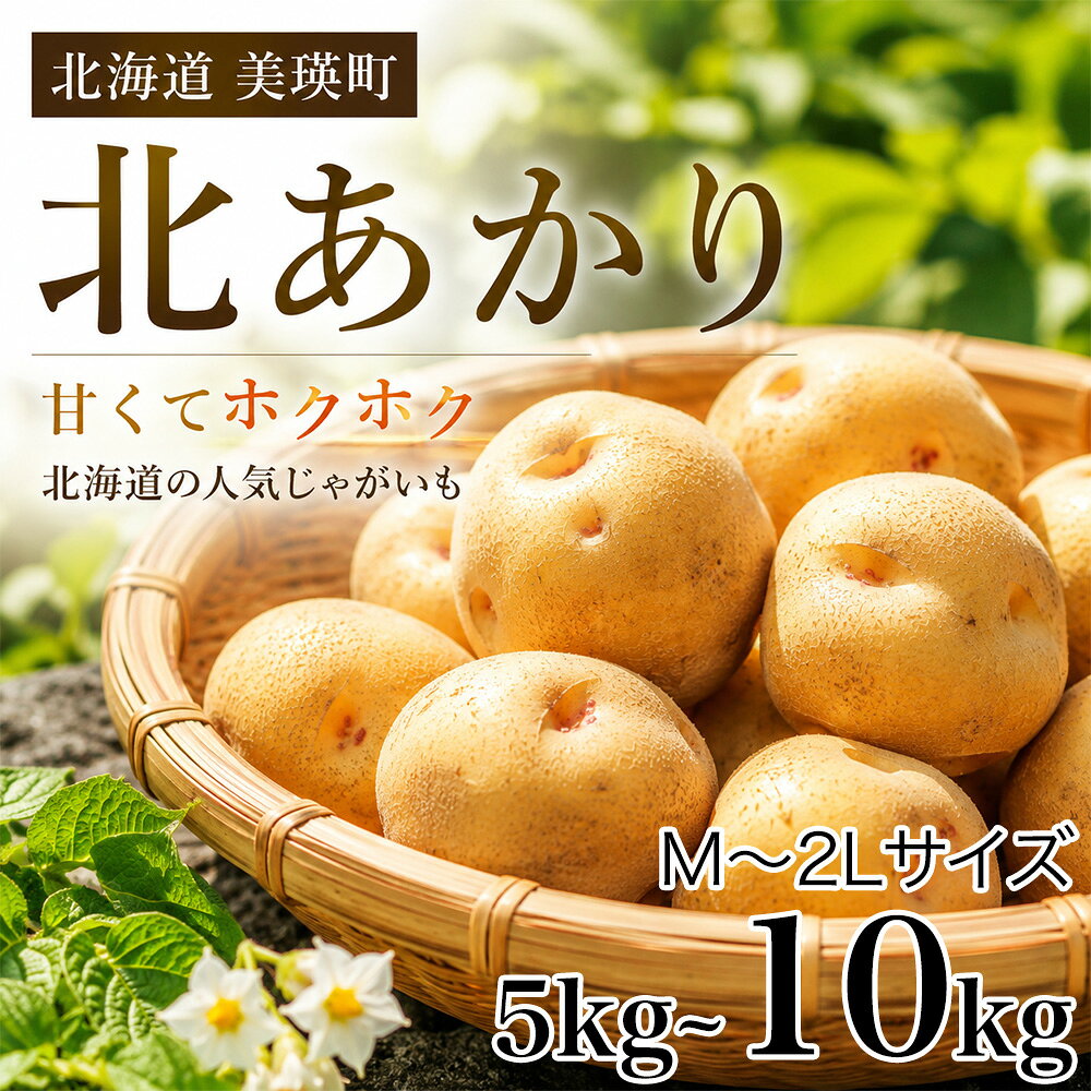 商品説明 名称 じゃがいも「きたあかり」 産地名 北海道美瑛町 内容量 令和8年産 じゃがいも「きたあかり」 1、5kg 2、10kg ※サイズはM～2Lサイズの混合となります 提供元 株式会社おおとり 北海道上川郡美瑛町字下宇莫別第五 発...