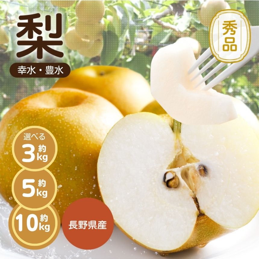 溢れる果汁、シャキッとした歯ごたえ、幸水・豊水は梨の中でも人気の品種です。 幸水は8月上旬から下旬、豊水は9月上旬から下旬に収穫時期を迎えます。 どちらも柔らかい果肉で、小さなお子様から年配の方まで家族皆様で楽しめる梨です。 果汁たっぷりで...