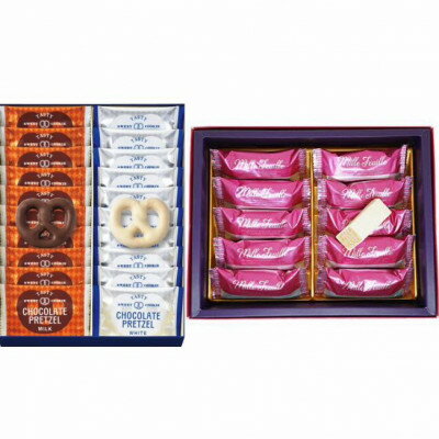 名称 ユーハイム チョコプレッツェルクッキー20個入とミルフィーユ10個入 保存方法 冷蔵 発送時期 2026/03/07から順次発送 ※2026/03/07以降のお申し込みは2～3週間程度で順次発送 提供元 ユーハイム安城店 配達外のエリ...