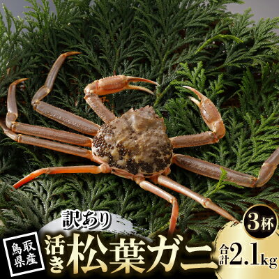 名称 【先行予約】鳥取県産 訳あり 活 松葉がに 700g×3杯(中村商店)2026年11月発送 保存方法 冷蔵 発送時期 2026-11-01から順次発送 ※2026-11-01以降のお申し込みは1週間程度で順次発送予定 提供元 株式会社...