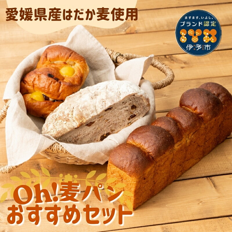 愛媛県産大麦（はだか麦）を使ったパンのセットです。 大麦の1種の「はだか麦」は愛媛県で盛んに栽培されており、30年連続で全国1位の生産量です。 栗や豆などがたっぷり入ったくりひめ、くるみとレーズンたっぷりのひめ麦、普通の食パンより少し小ぶり...