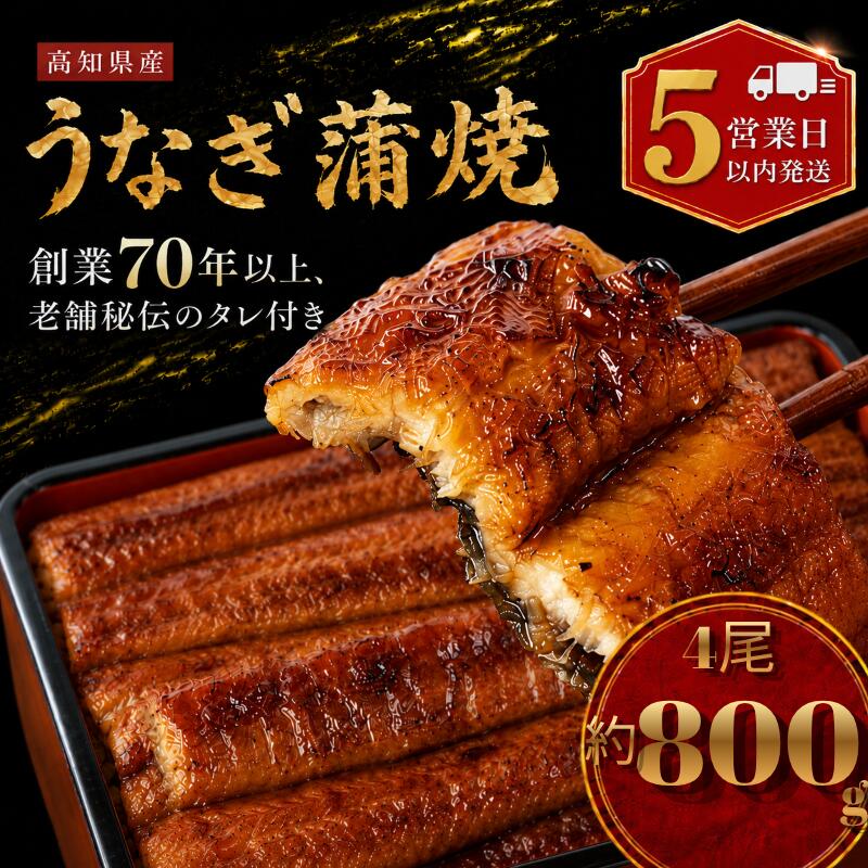 商品情報お礼の品名高知県産 うなぎ 蒲焼 4尾内容量【70年続く秘伝のタレ使用】 うなぎ蒲焼4本（1本:約210g～240g） うなぎのタレ　約35g×4ケお礼の品詳細高知県で愛され続ける「釜めし初音」は、1950年に始めた老舗。 店名の「...